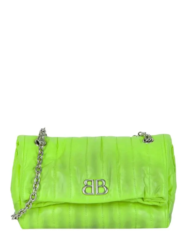 Balenciaga Monaco Sprayed Quilted Chain Bag - Green