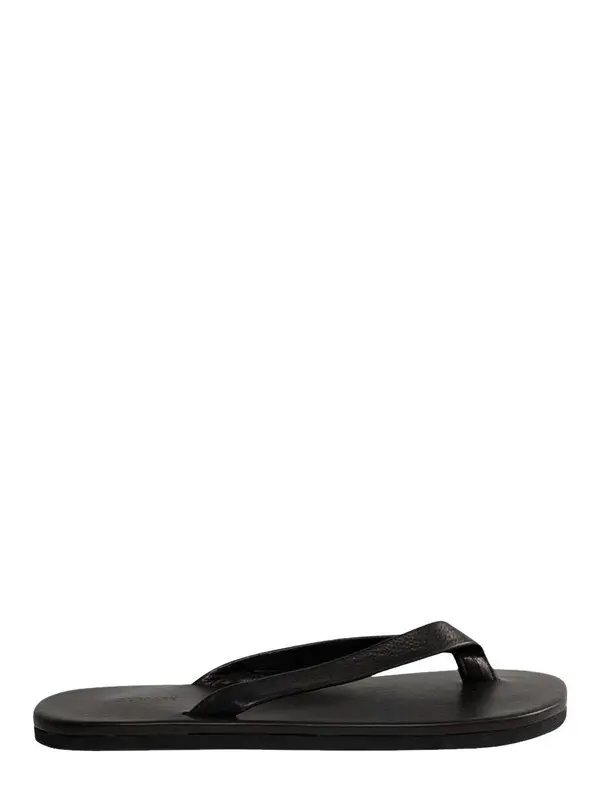 Auralee Soft Leather Flip-flops - Black