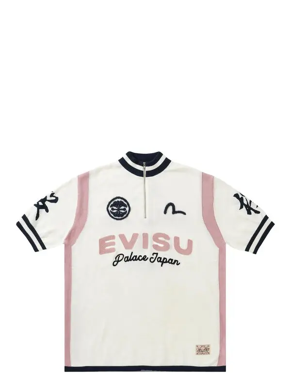 PALACE X Evisu Cycle Knit - White