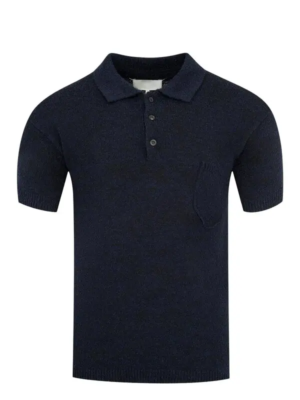 MAISON MARGIELA Short Sleeve Polo - Blue