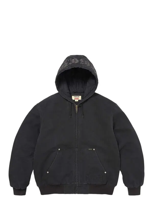 Supreme X The Great China Wall Hooded Work Jacket - Black