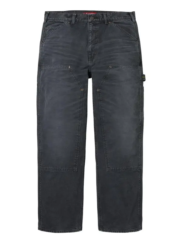 Supreme Worn Double Knee Painter Pant - Black