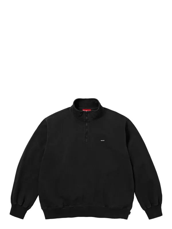 Supreme Small Box Half Zip Pullover - Black
