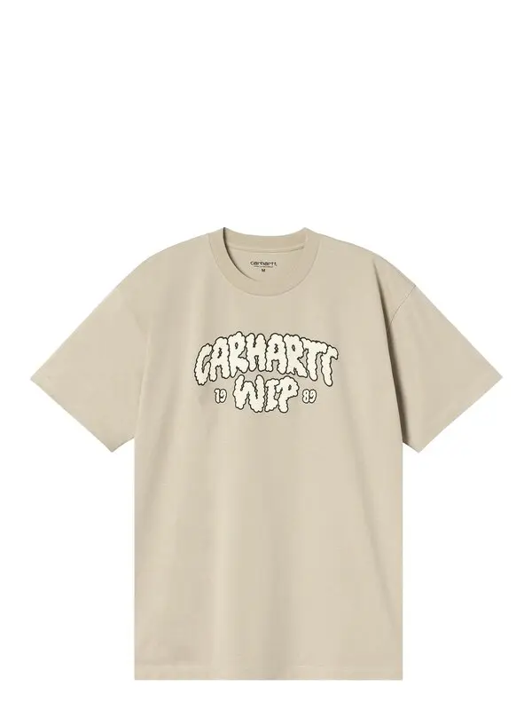 Carhartt Work In Progress Short-sleeve Cloud Script T-shirt - Tan