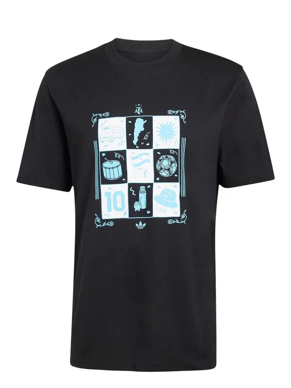 Adidas Argentina Graphic Print T-shirt - Black