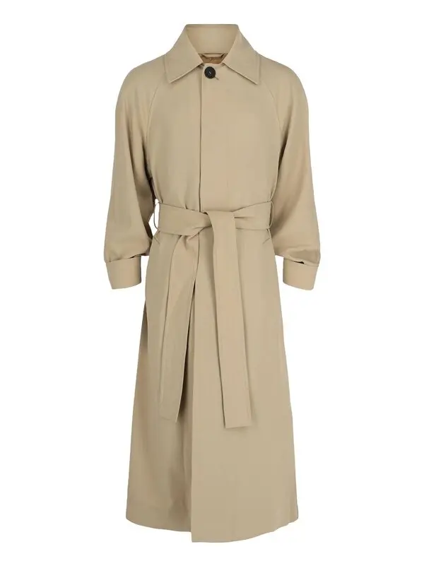 FERRAGAMO Wool Trench Coat - Tan