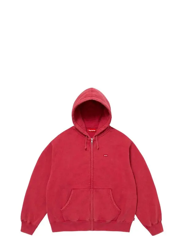 Supreme Small Box Zip Up Hooded Sweatshirt - Red