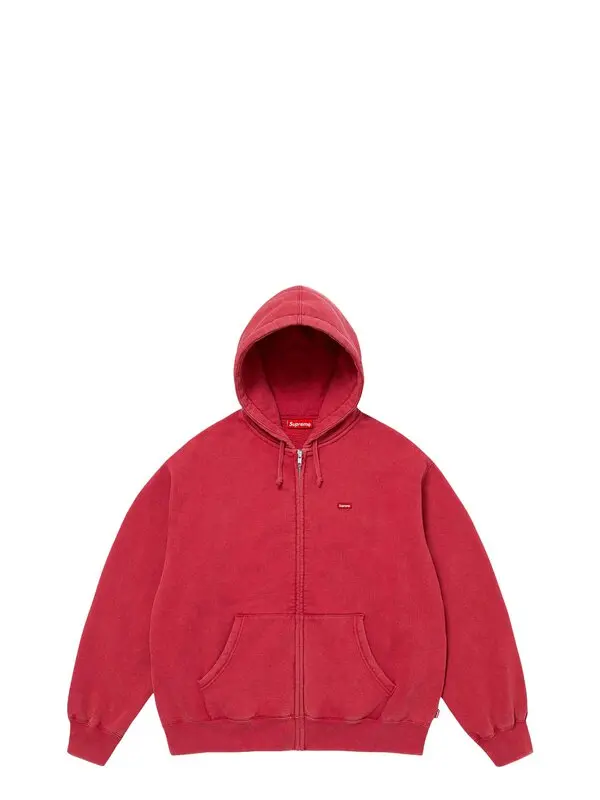Supreme Small Box Zip Up Hooded Sweatshirt - Red