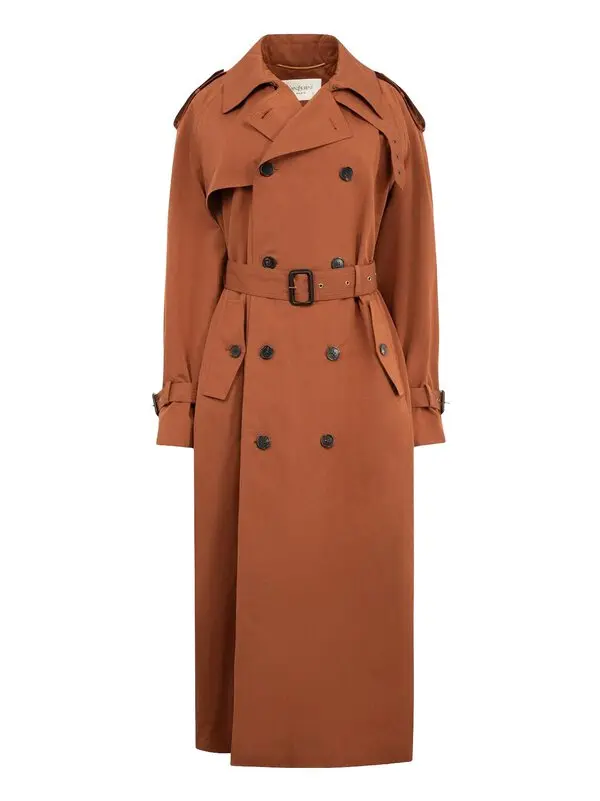 Saint Laurent Trench Coat - Brown