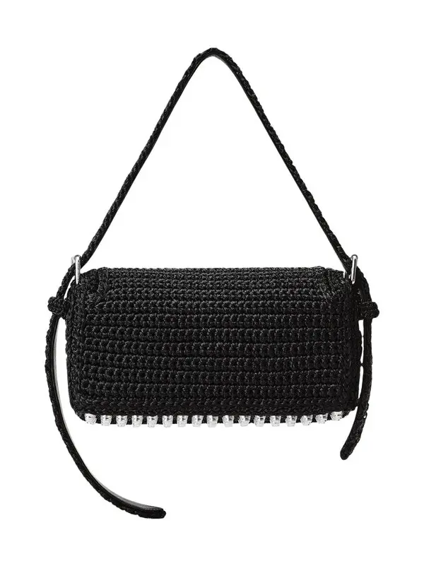 Alexander Wang Ricco Cozy Slim Flap Bag - Black
