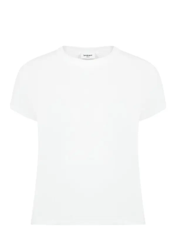 Saint Laurent Short Sleeve Fitted T-shirt - White