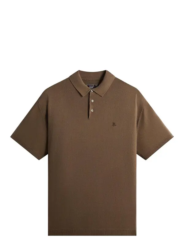 Kith Super Fine Viscose Knit Baldwin Polo - Brown