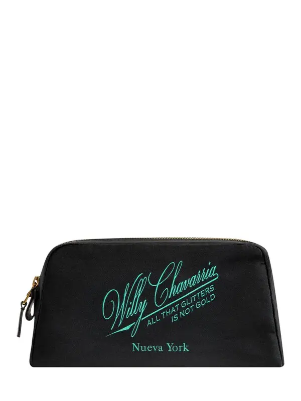 WILLY CHAVARRIA Label Wash Bag - Green