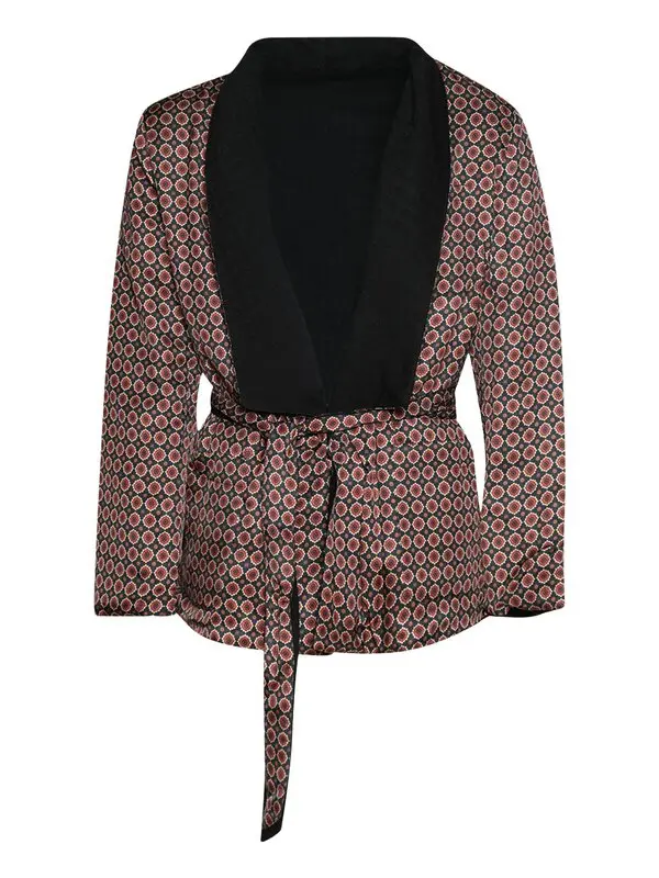 Amiri Reversible Shawl Collar Smoking Jacket - Black