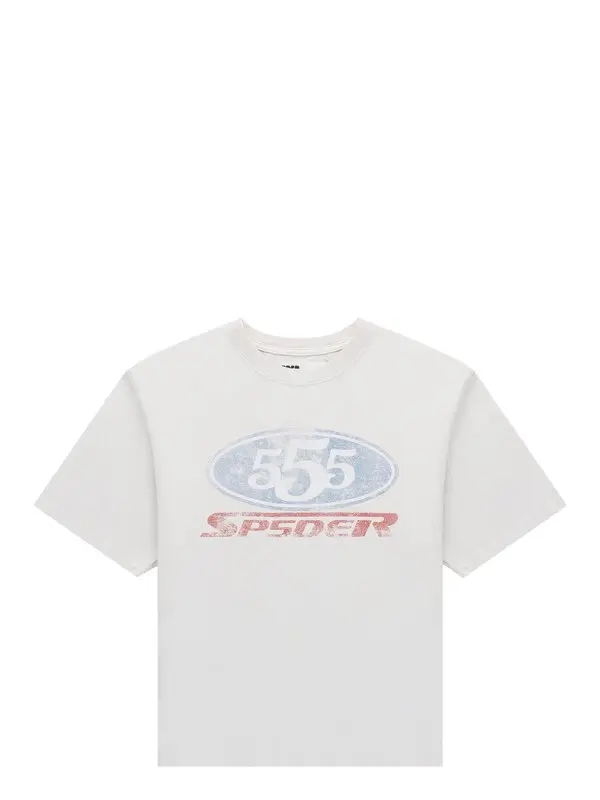 SP5DER R5cing Tee" Graphic Print T-shirt - White