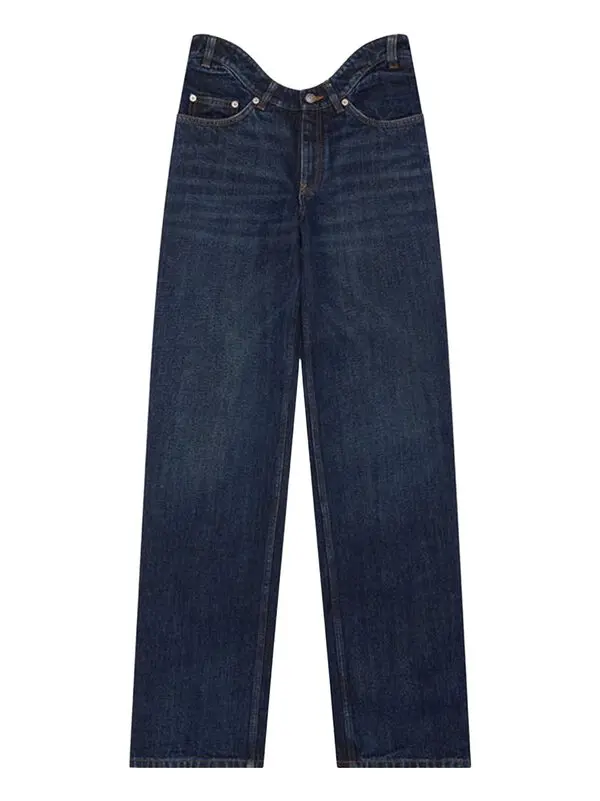 JEAN PAUL GAULTIER Straight Leg Denim Pants - Blue