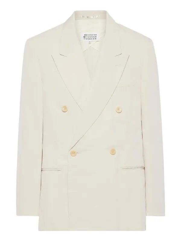 MAISON MARGIELA Double Breasted Blazer - Tan