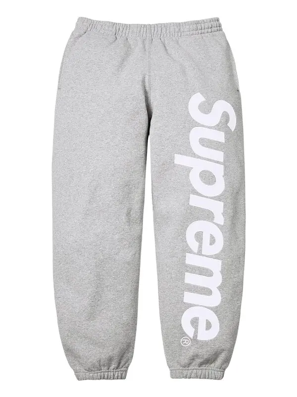 Supreme Satin Appliqué Sweatpant - Grey