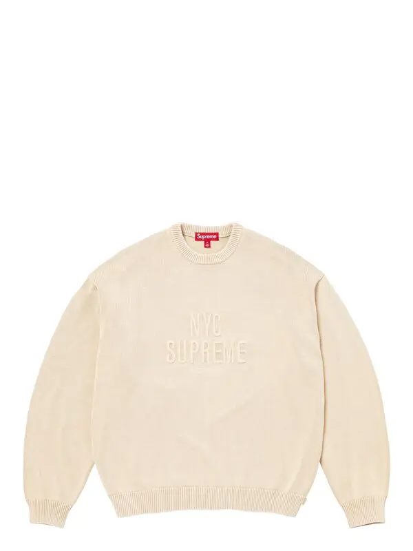 Supreme Overdyed Raised Sweater - Grey