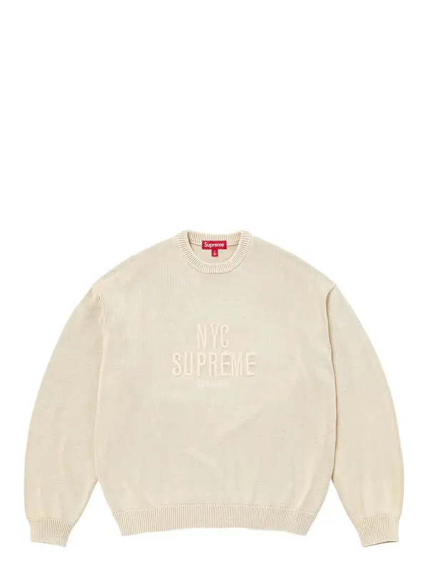 Supreme Overdyed Raised Sweater - Grey