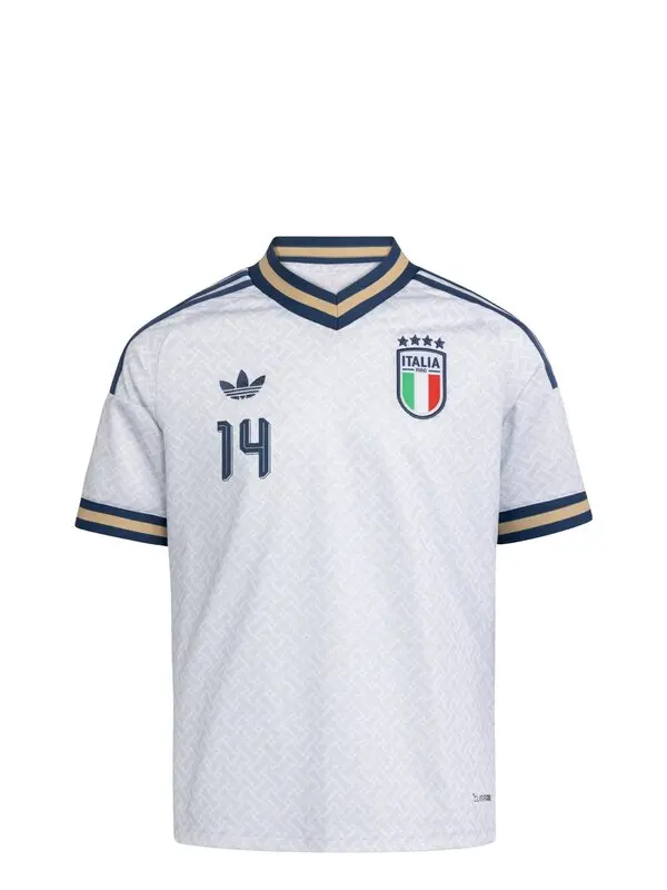 Adidas Italy 26 Away Chiesa Jersey Aeroblue - White