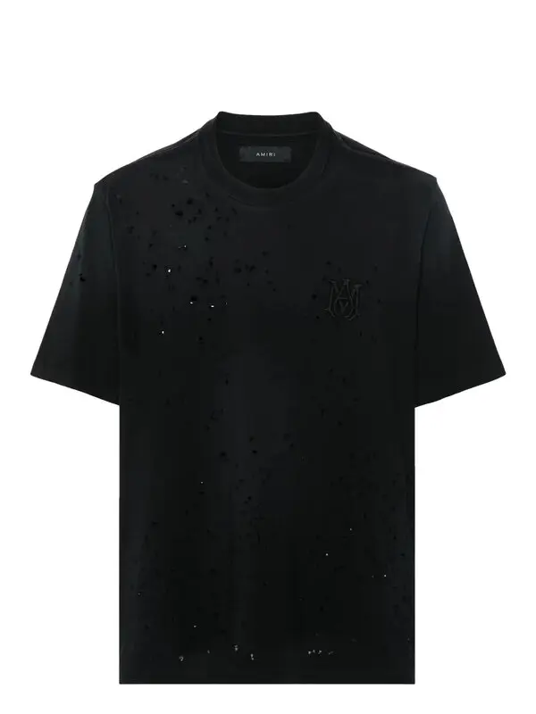 Amiri Ma Shotgun Distressed T-shirt - Black