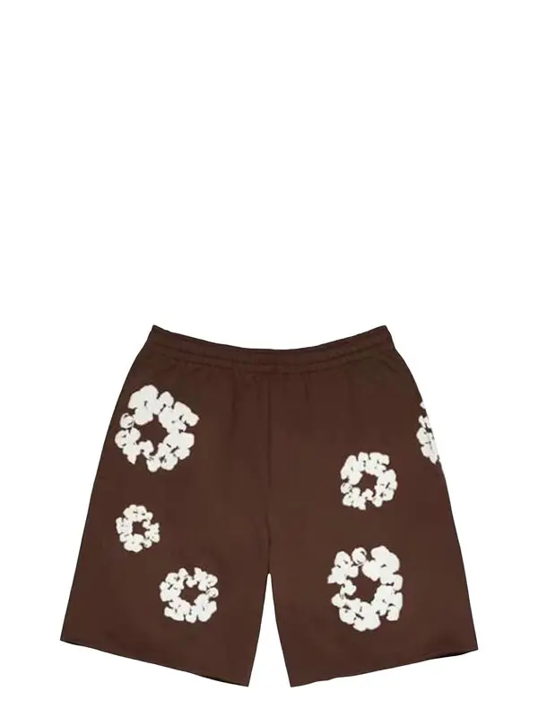 DENIM TEARS Cotton Wreath Sweatshorts - Brown