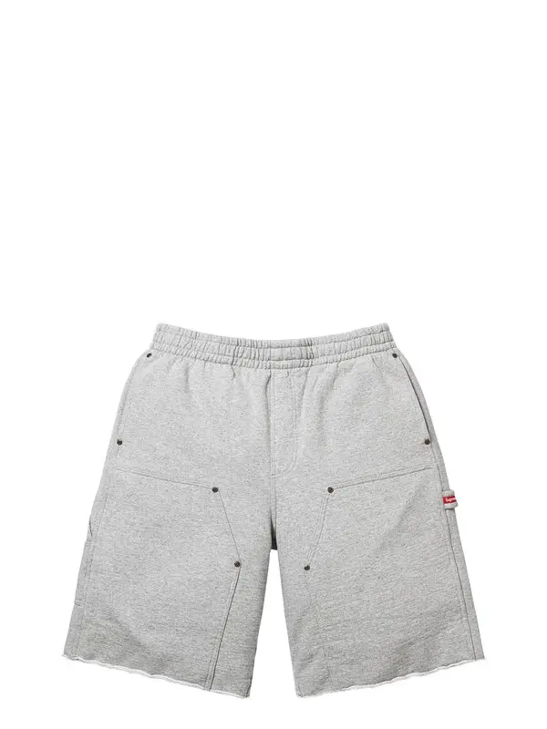Supreme Double Knee Painter Sweatshort - Grey