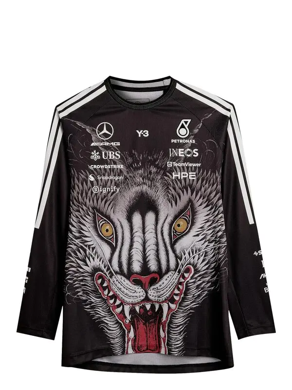 Y3 X Mercedes-amg Petronas F1 Team Long Sleeve Jersey - Black