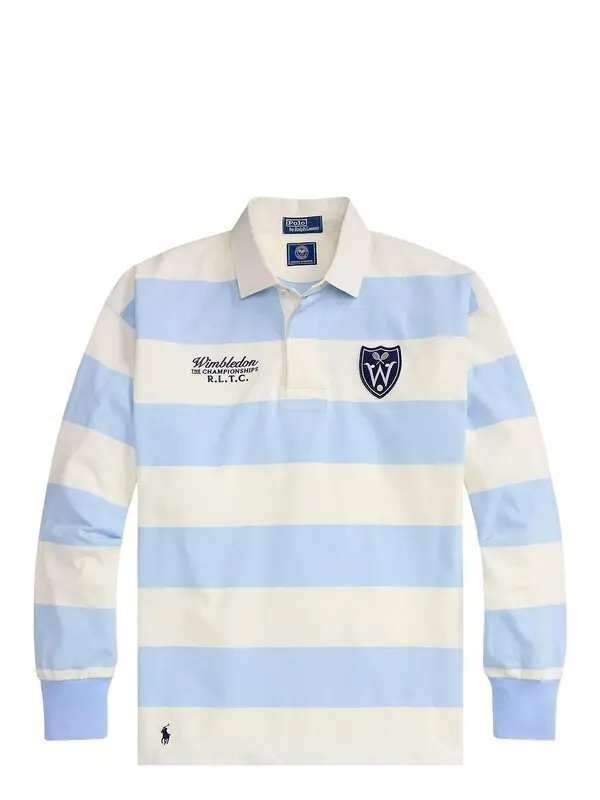 Polo Ralph Lauren Long-sleeve Collared Rugby Pullover - Blue