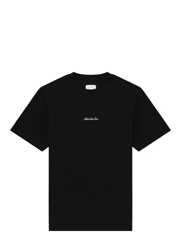 Aimé Leon Dore Embroidered Logo Crewneck T-shirt - Black