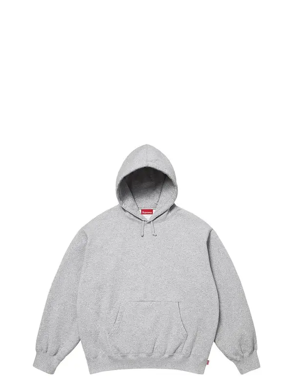 Supreme Satin Appliqué Hooded Sweatshirt - Grey
