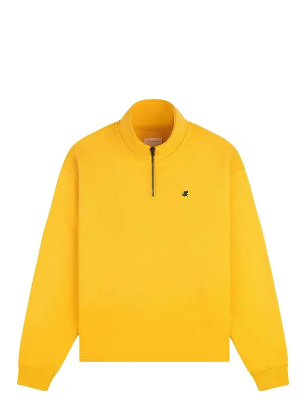 Aimé Leon Dore Sun Faded Crest Quarter Zip - Yellow