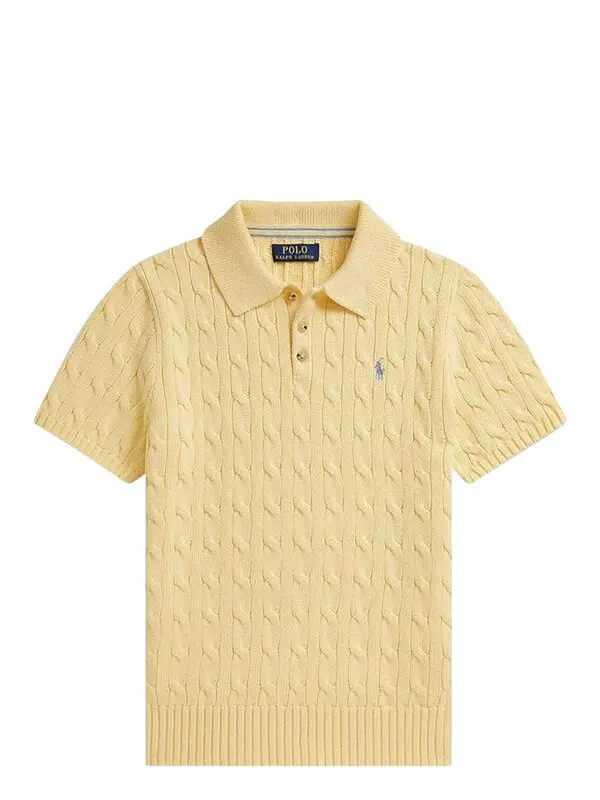 Polo Ralph Lauren Cable-knit Short-sleeve Polo - Yellow
