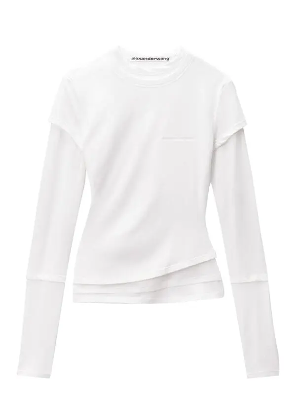 Alexander Wang Layered Long Sleeve Top - White