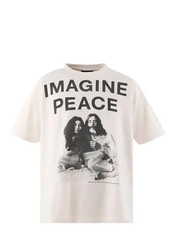 SAINT MXXXXXX X John Lennon "imagine Peace" Graphic T-shirt - White