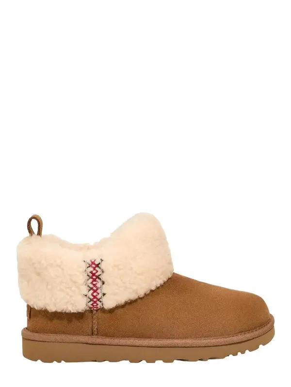 UGG Braided Ultra Mini Boots - Tan