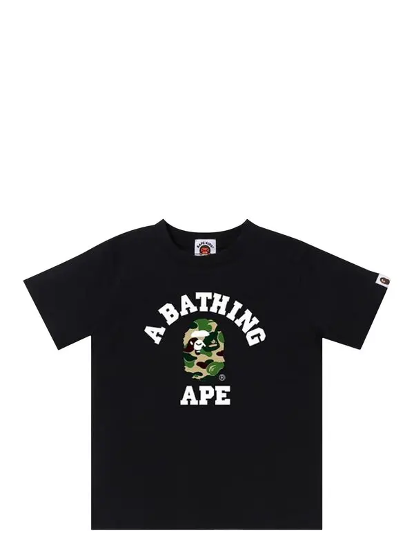 A BATHING APE Abc Camo College" T-shirt - Black