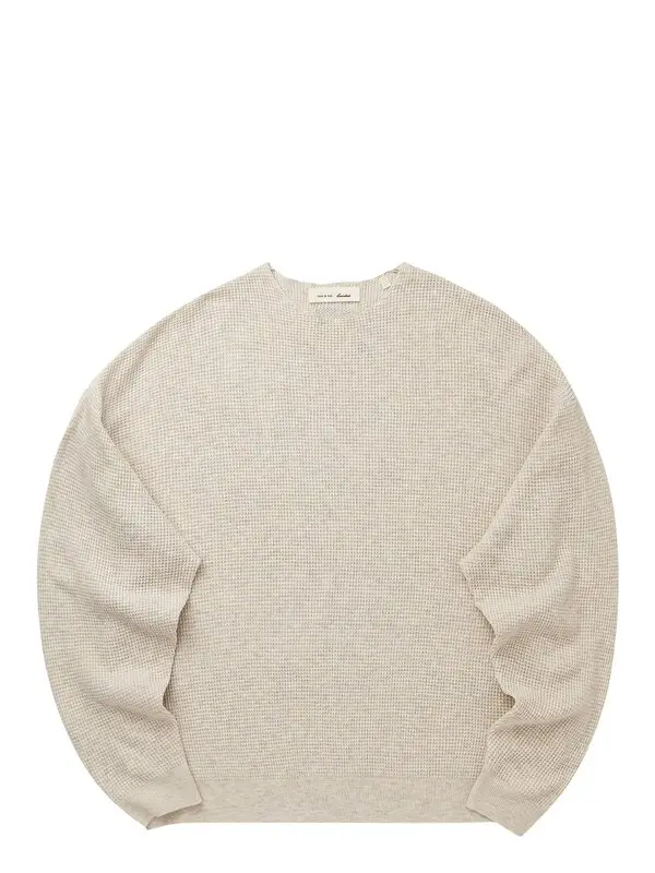 Fear Of God Signature Waffle Crewneck Sweater - Cream