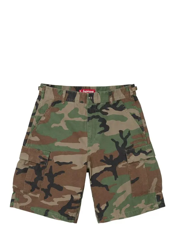 Supreme Woodland Camo Cargo Shorts - Green