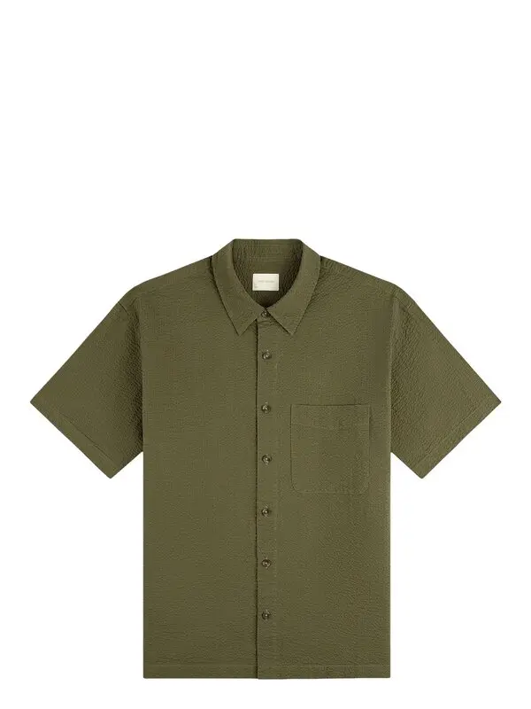 Aimé Leon Dore Short-sleeve Seersucker Shirt - Green