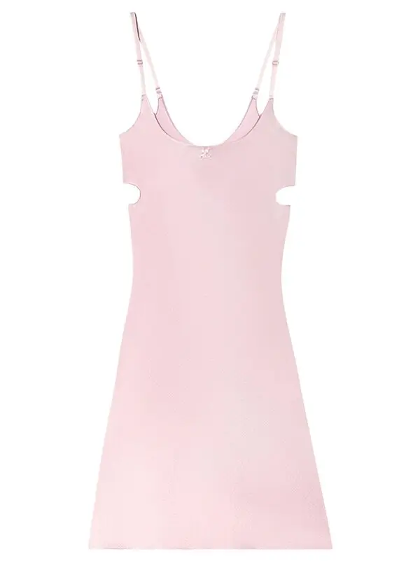 COURREGES Lingerie Silk Mini Dress - Pink