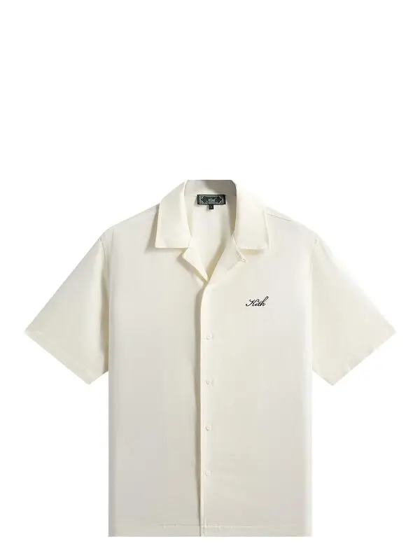 Kith Silk Cotton Thompson Camp Collar Shirt - Cream