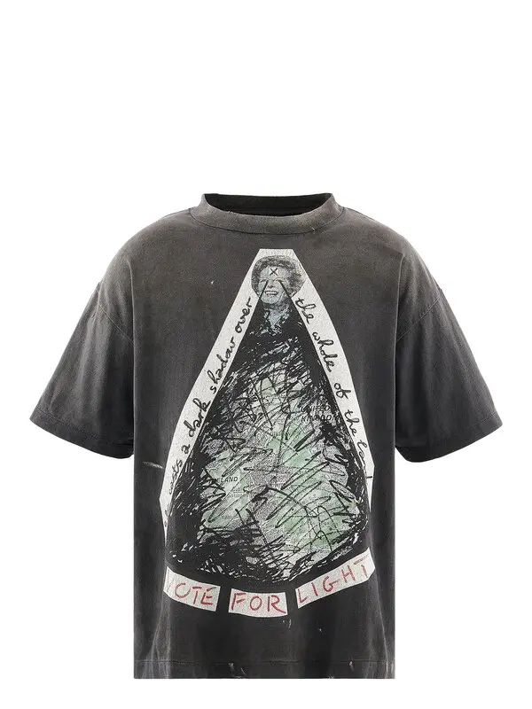 SAINT MXXXXXX X Jamie Reid "vote Light" Short-sleeve T-shirt - Black