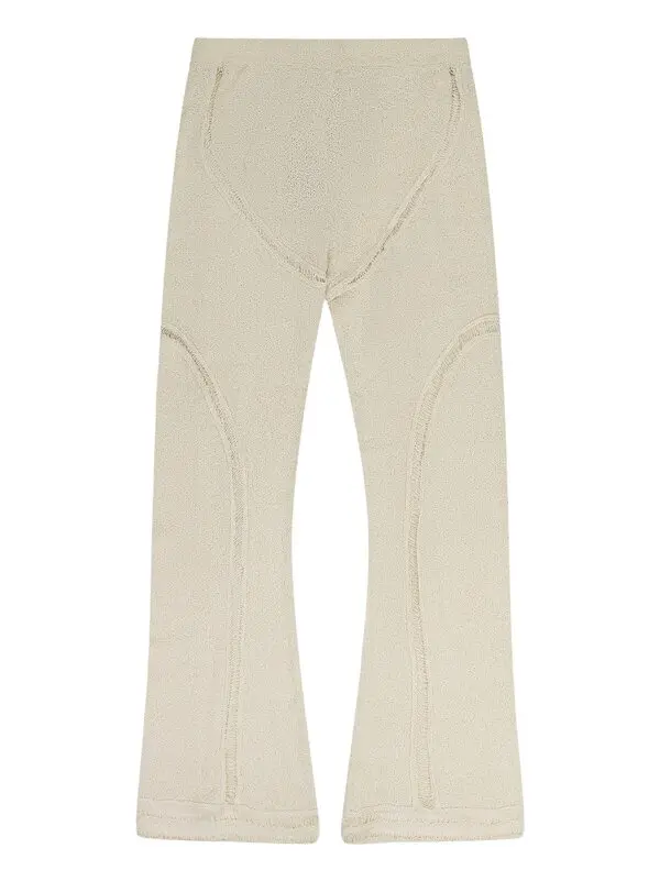 Rhude Knit Flared Trousers - Cream