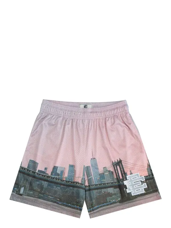 ERIC EMANUEL Basic Short With Cityscape Print - Pink