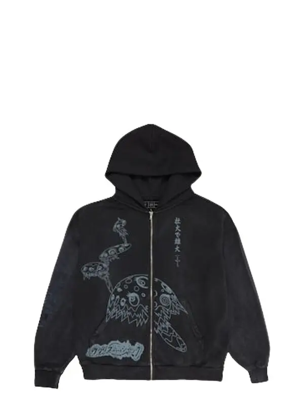 TRAVIS SCOTT Cactus Jack X Fragment X Takashi Zip Hoodie - Black