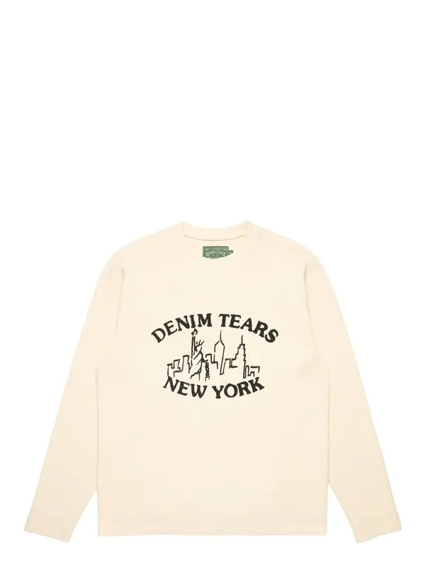 DENIM TEARS Skyline Thermal Shirt Oatmeal - Cream