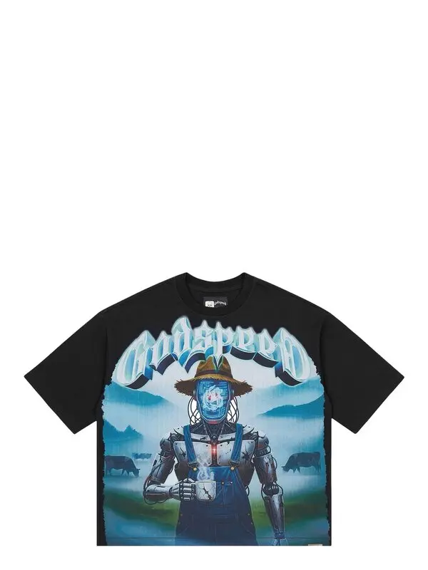 GODSPEED Aura Farm Graphic T-shirt - Black