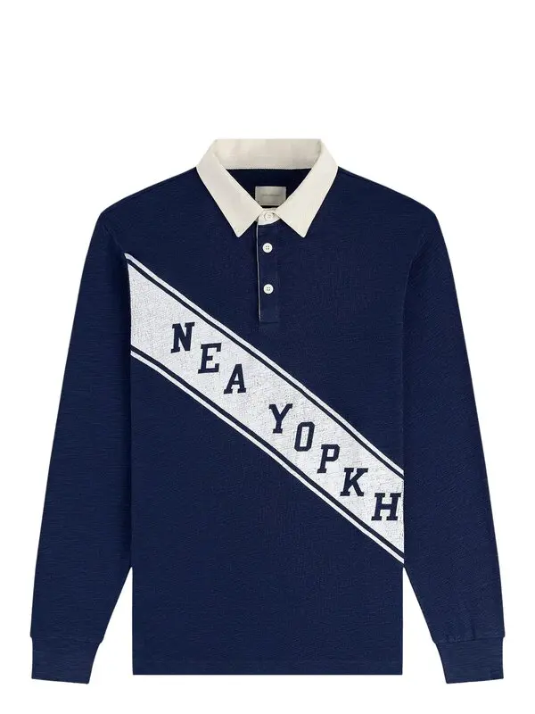 Aimé Leon Dore Vintage Slub Rugby Shirt - Blue